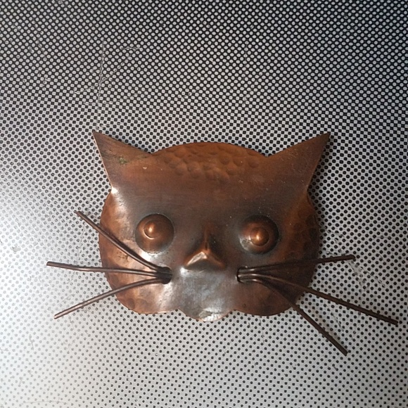 Jewelry | Copper Cat Head Brooch Pin 6s Boho | Poshmark